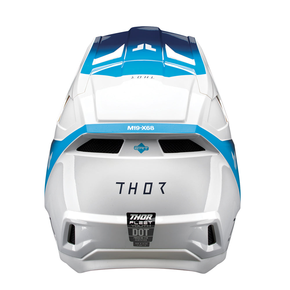THOR HELMET FLEET STORM WHITE/NAVY YOUTH – CMG Motorcycles