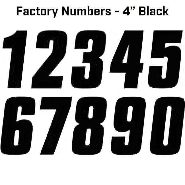 FACTORY EFFEX Factory Numbers - 4" Black – CMG Motorcycles