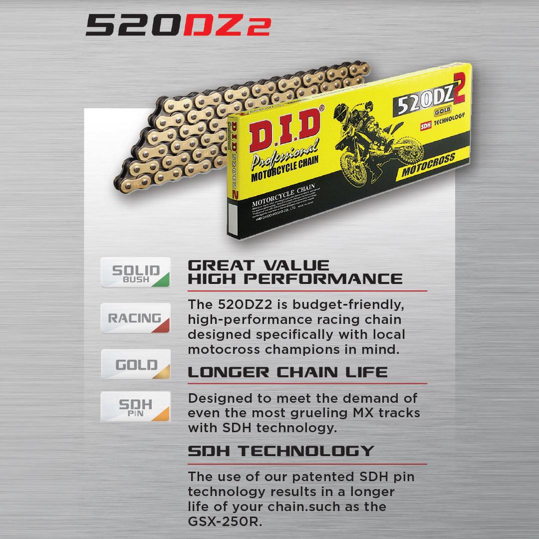 DID 520DZ2 - Non Sealed Chain – CMG Motorcycles